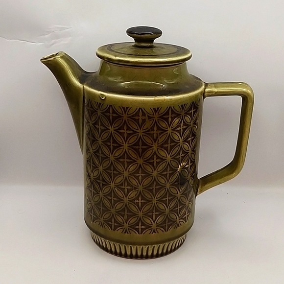 japan | Other | Vintage Geometric Coffee Pot Made In Japan Green | Poshmark